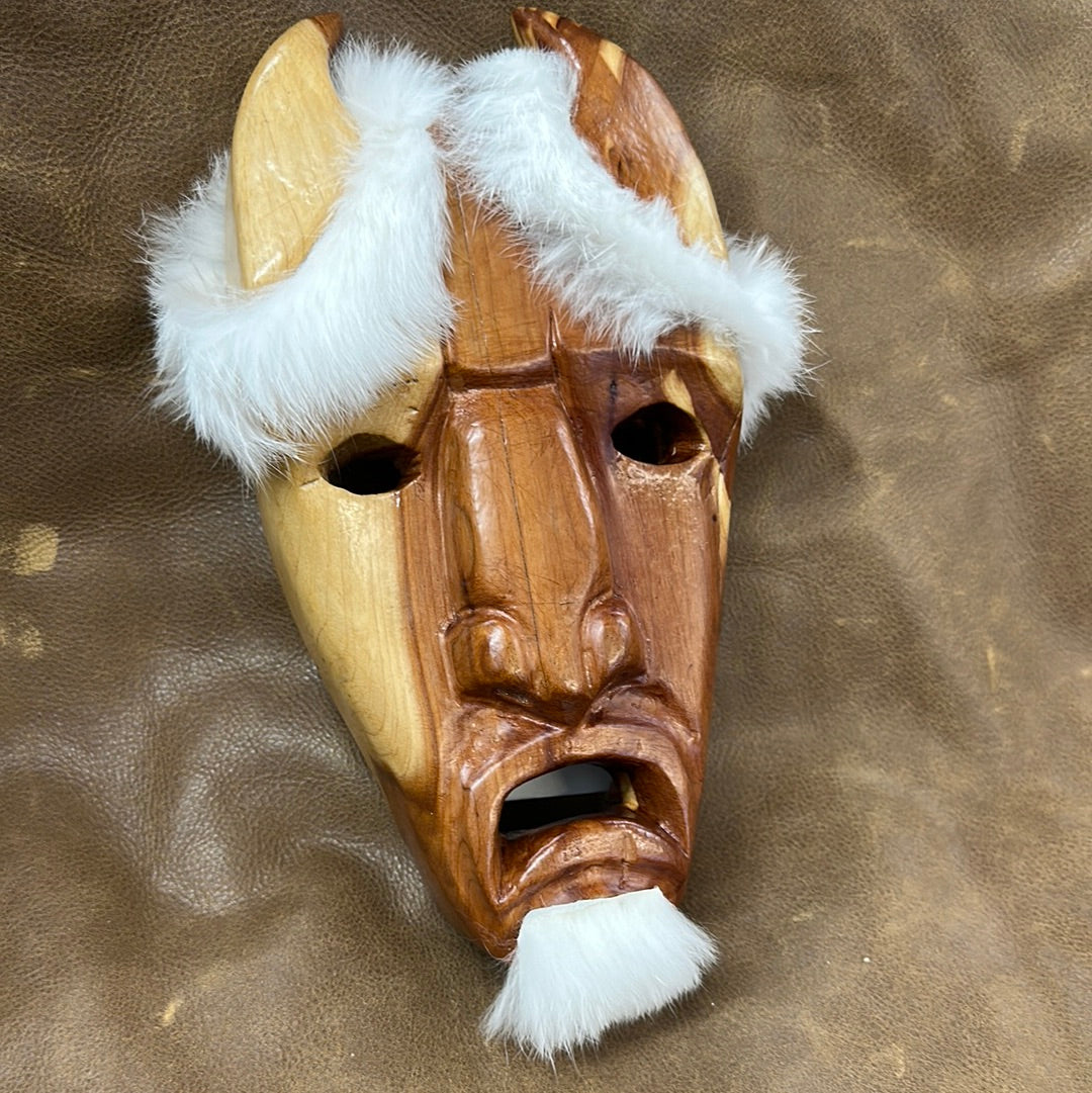 Booger Mask with White Fur – Medicine Man Crafts
