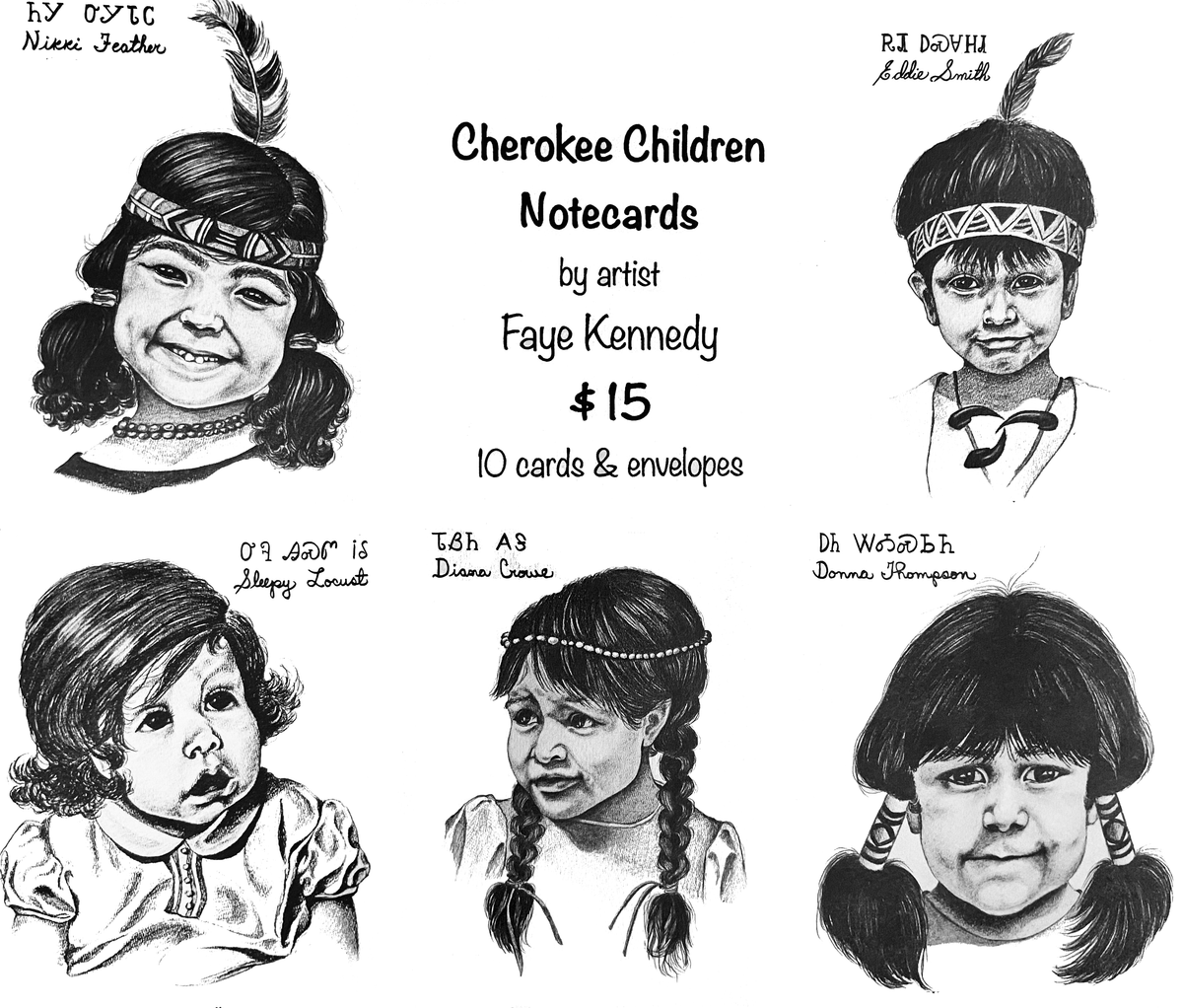 Cherokee Children Note Cards – Medicine Man Crafts